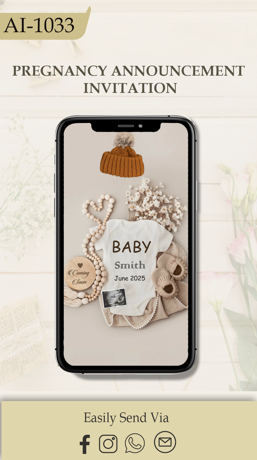 Pregnancy Announcement Invitation Video Templates
