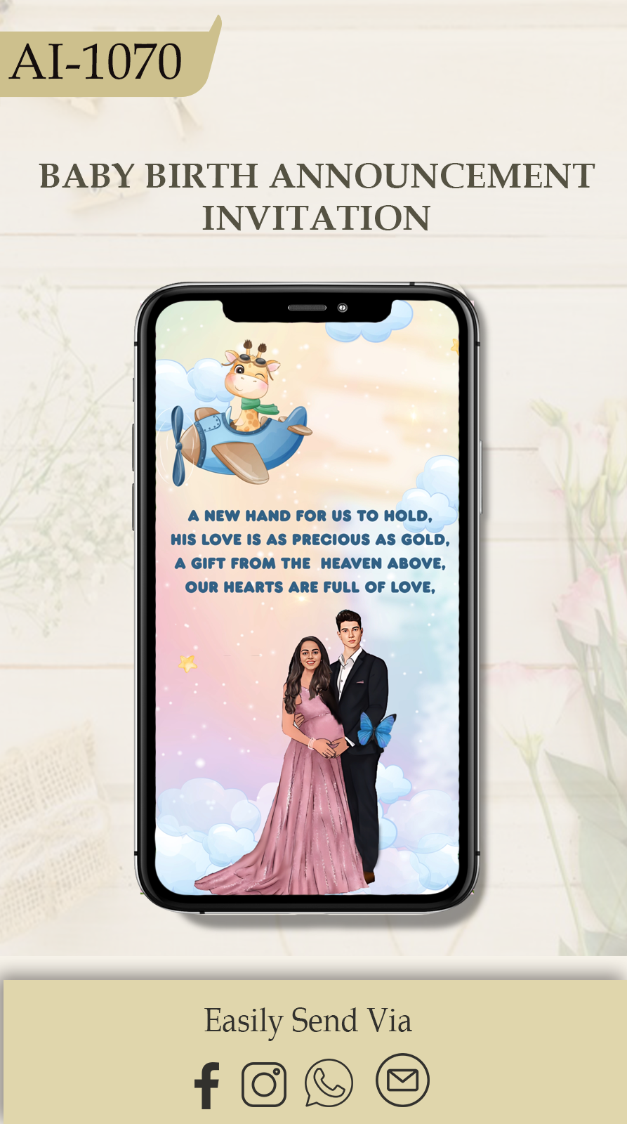 Baby Birth Announcement Invitation Video Templates