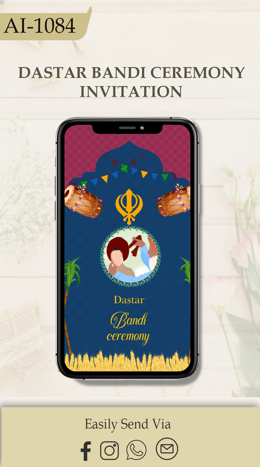 Dastar Bandi Ceremony Invitation Video | AI-1084