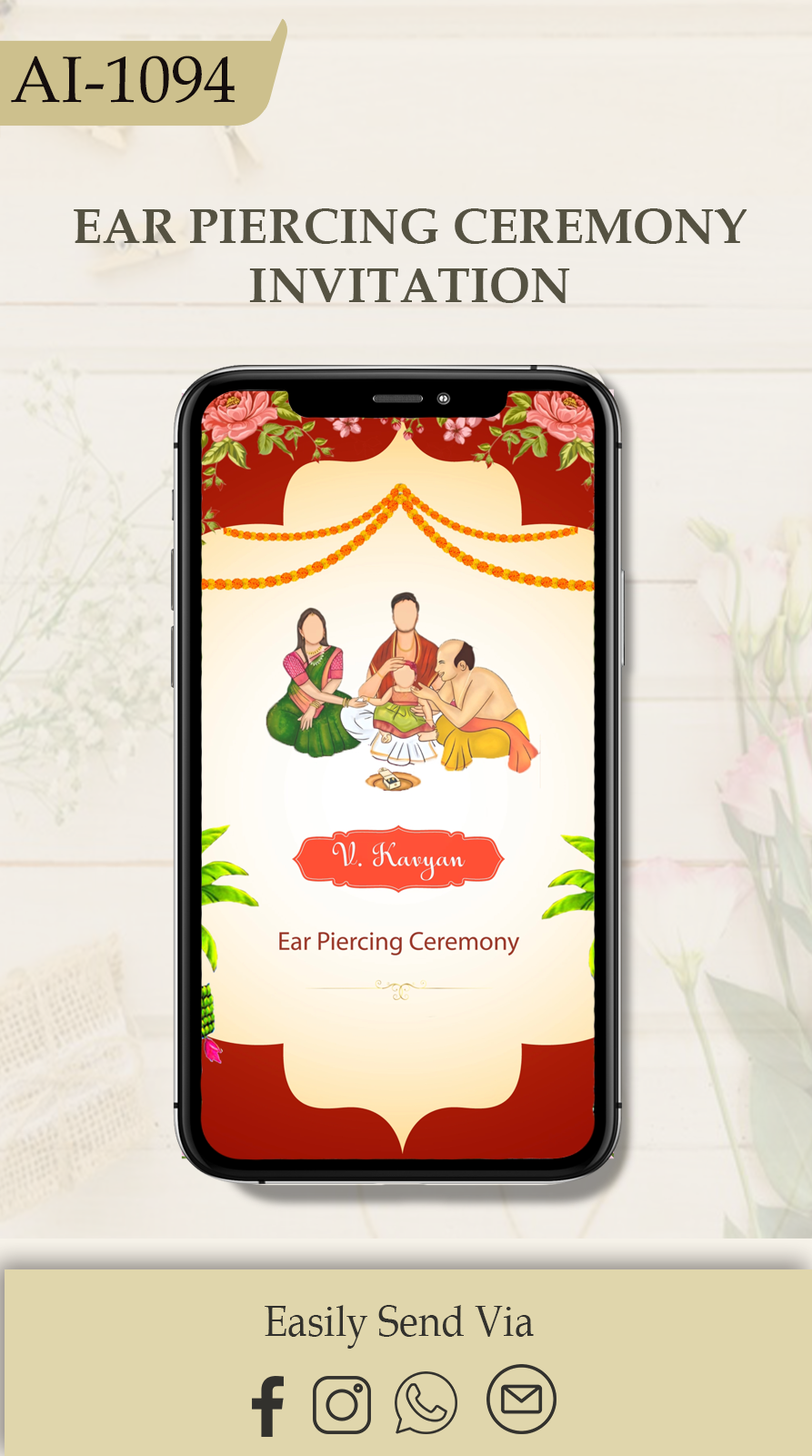 Ear Piercing Ceremony Invitation Video Template