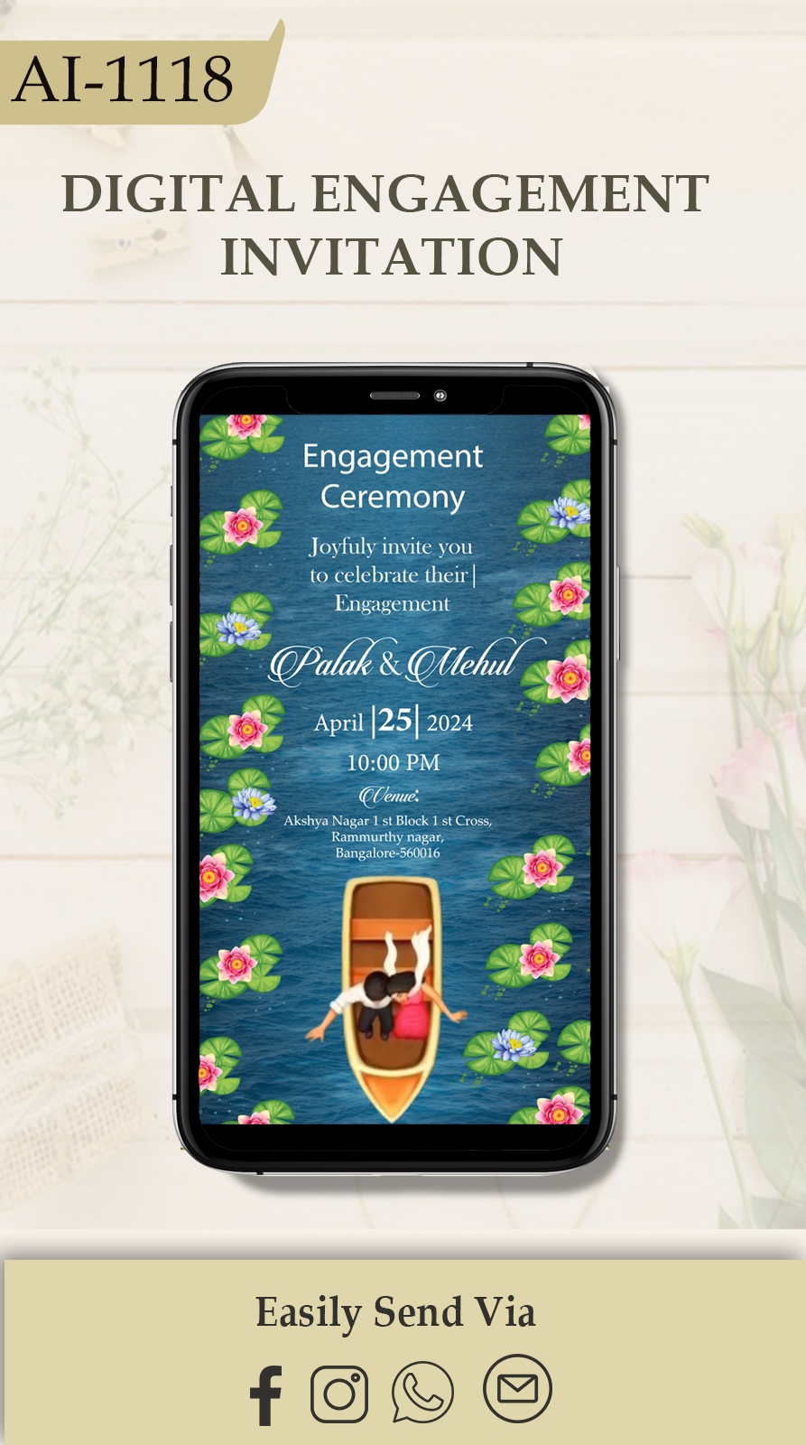 Engagement & Ring Ceremony Video Invitation Template