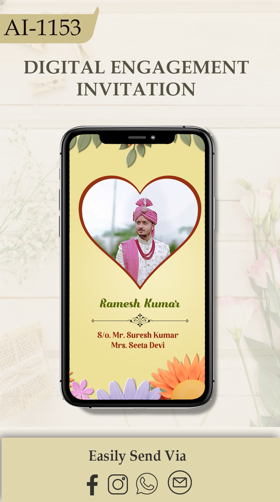 Engagement & Ring Ceremony Video Invitation Templates