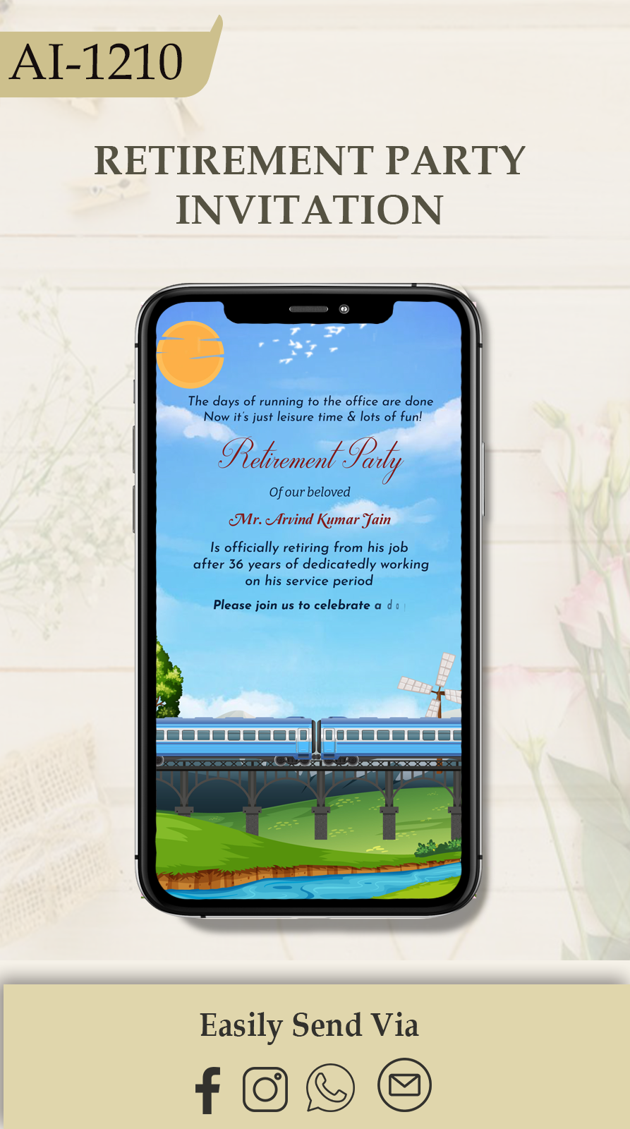 Retirement Party Invitation Video Templates