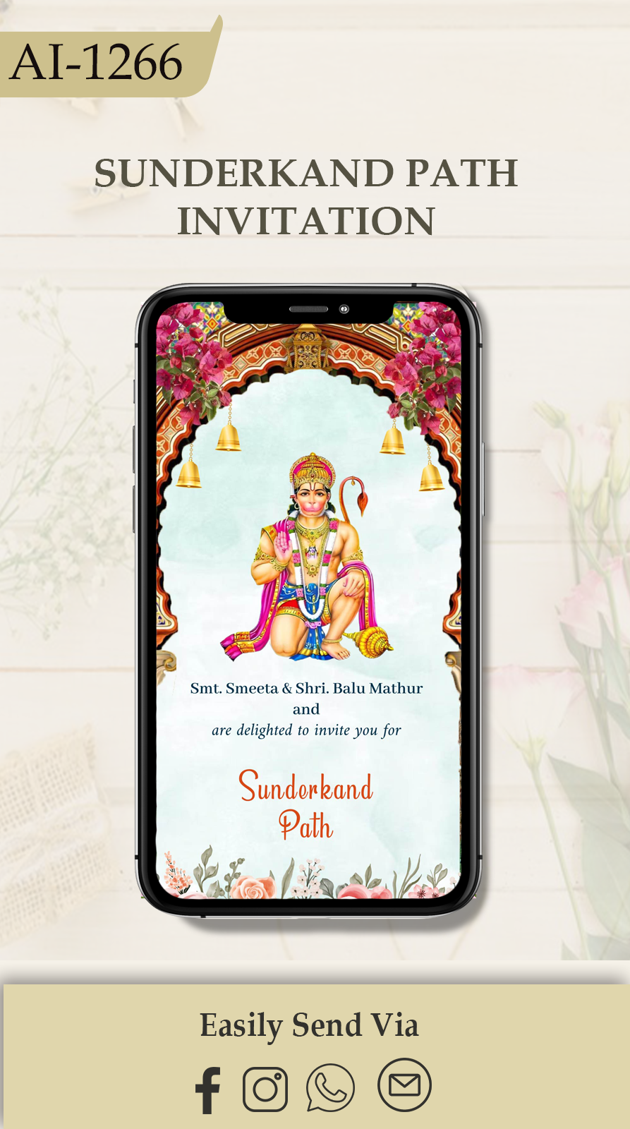 Sunderkand Path Video Invitation Templates