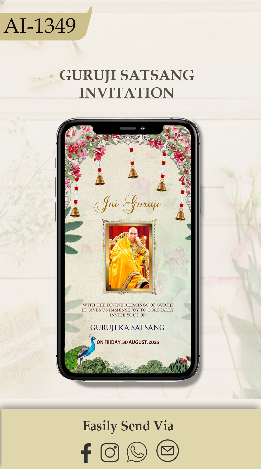 Guruji Satsang Invitation Video Templates
